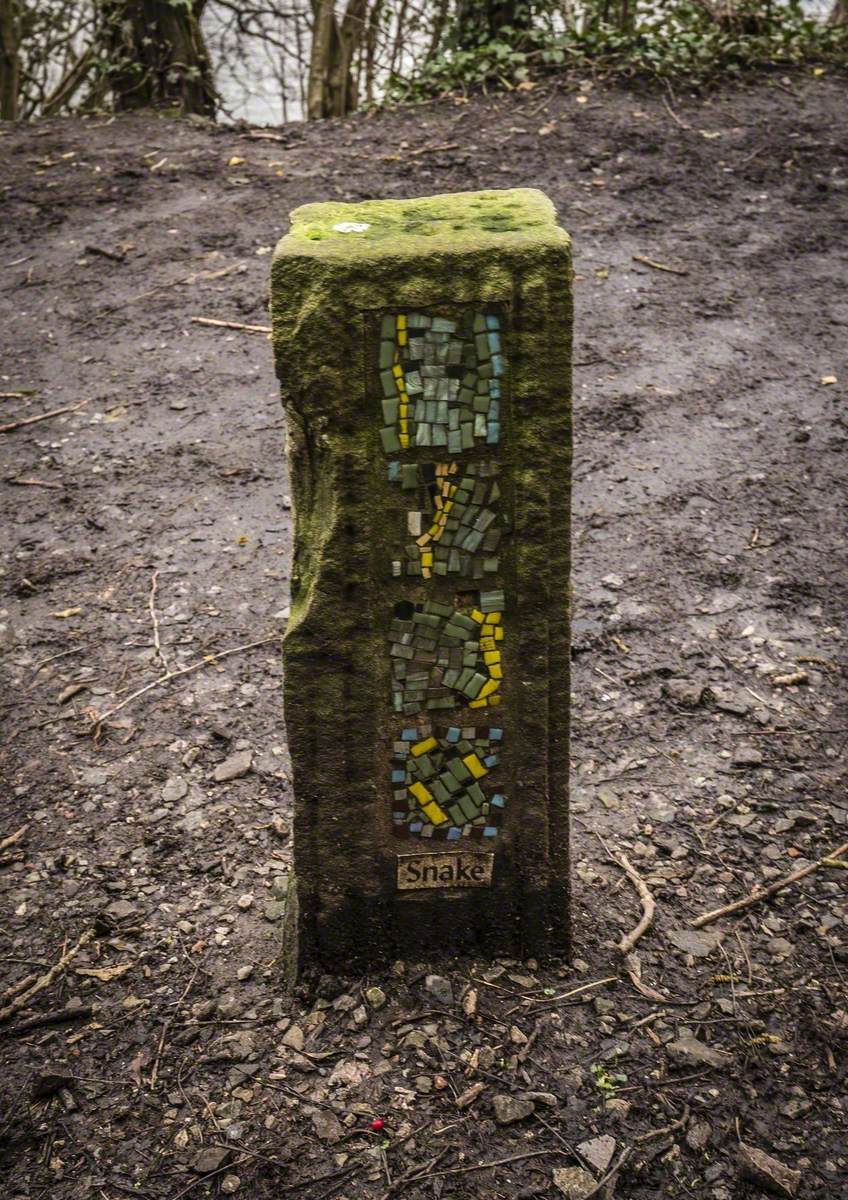 Mosaic Waymarker: Otter, Perch, Bee and Snake | Art UK