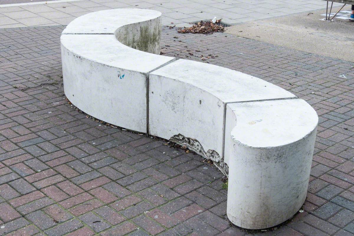 White Sculpted Concrete Seats | Art UK