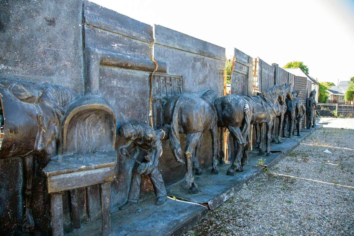 Horse and Blacksmith Mural | Art UK