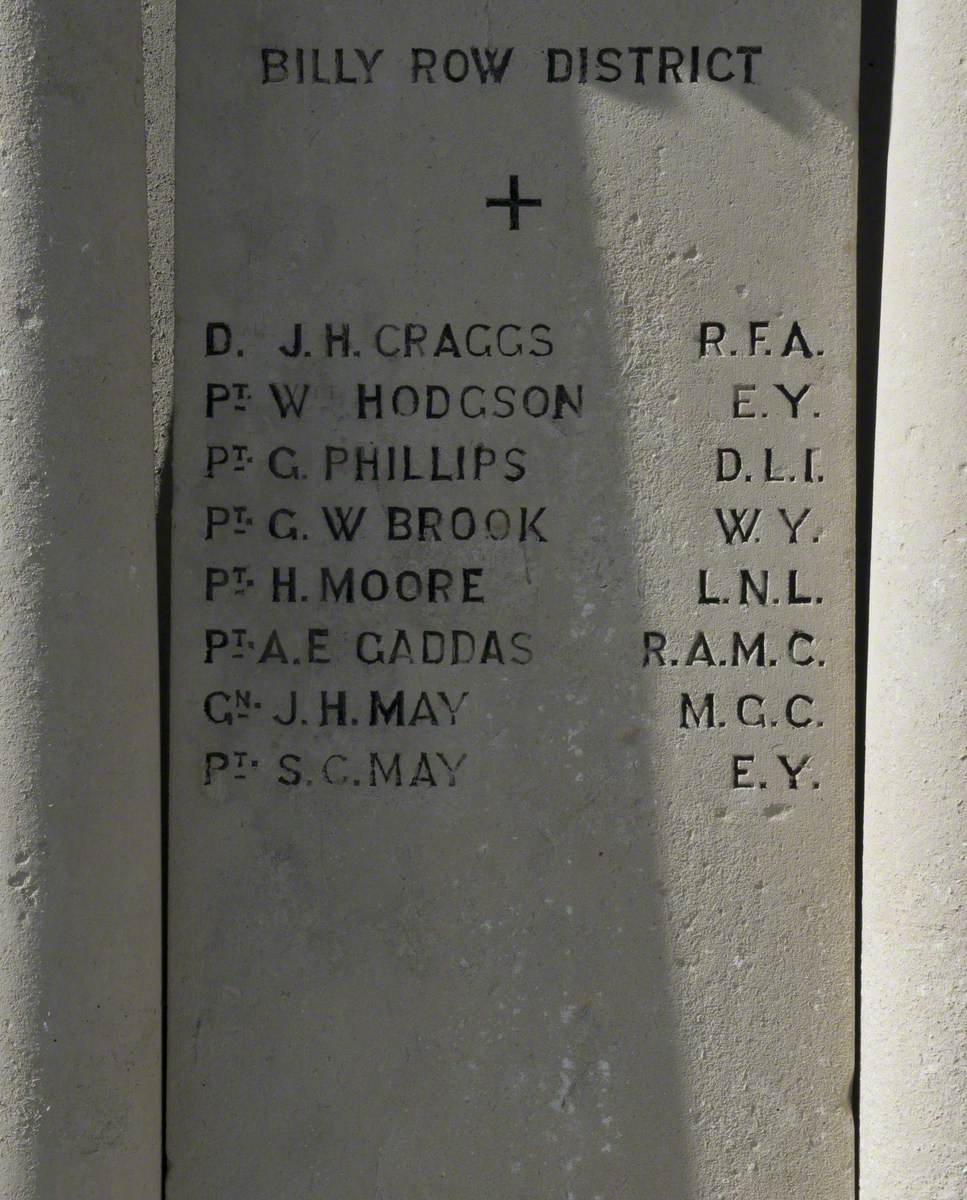 Billy Row and District War Memorial | Art UK