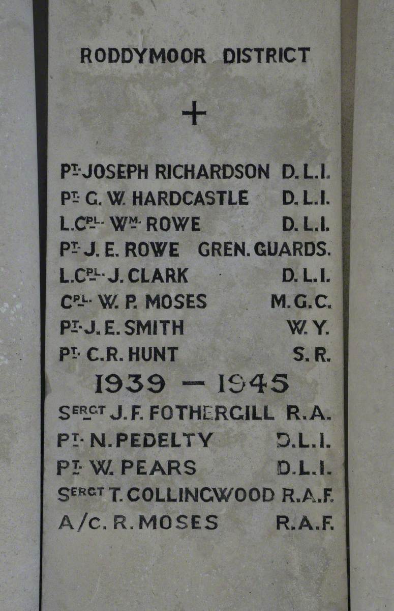 Billy Row and District War Memorial | Art UK