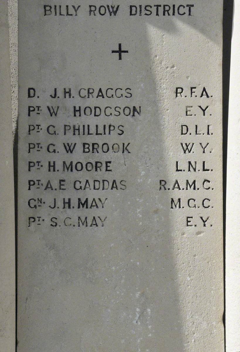 Billy Row and District War Memorial | Art UK