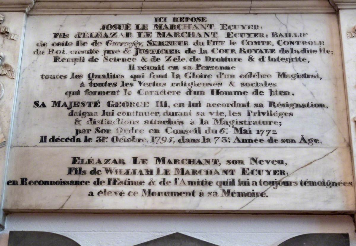 Monument to General Joshua le Marchant | Art UK