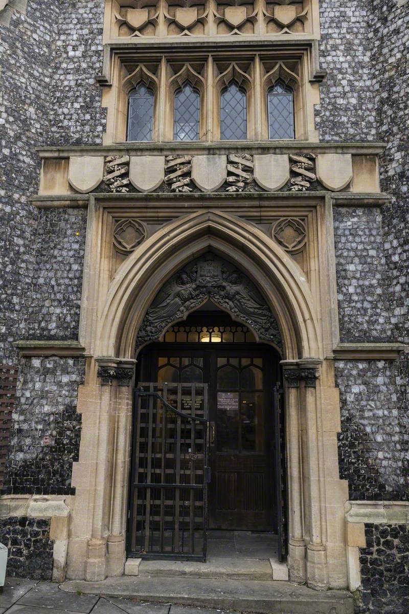 Decoration of Southern doorway of Guildhall | Art UK