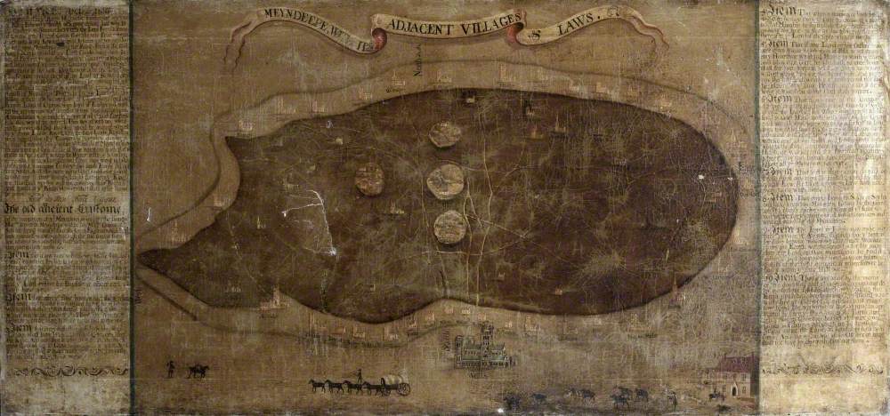 Mendip Villages and Mining Laws, Map of Meyndeepe | Art UK
