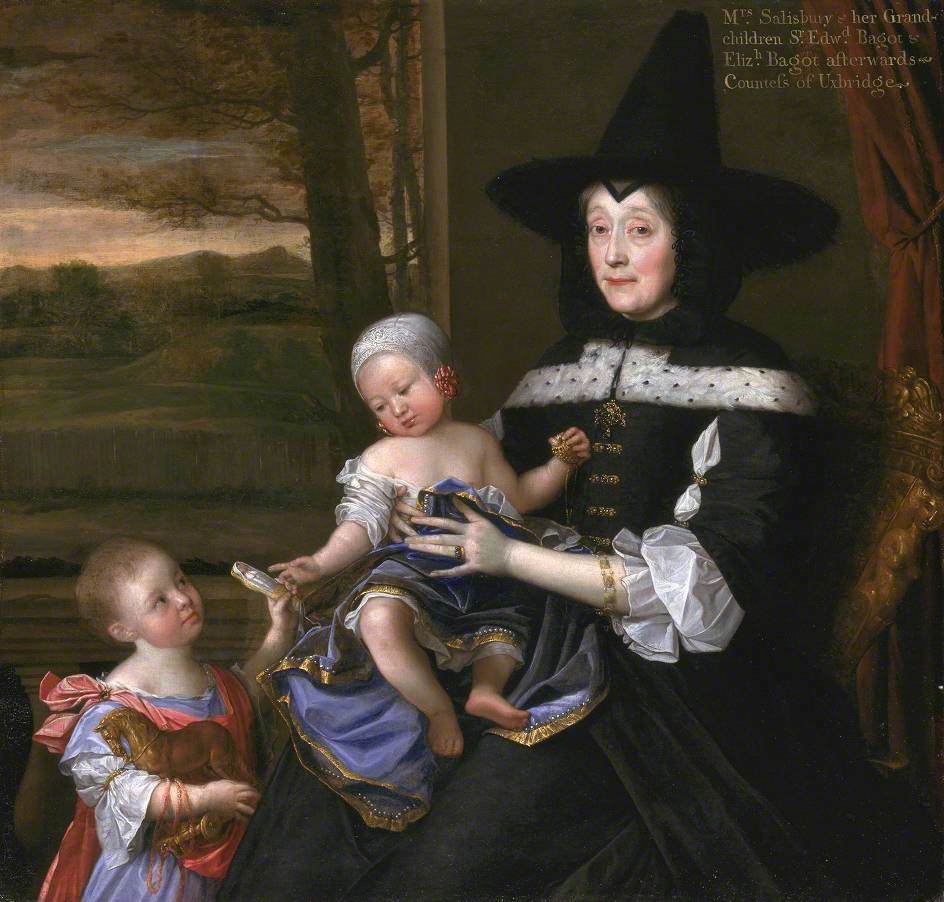 Portrait of Mrs Salesbury with her Grandchildren Edward and Elizabeth ...
