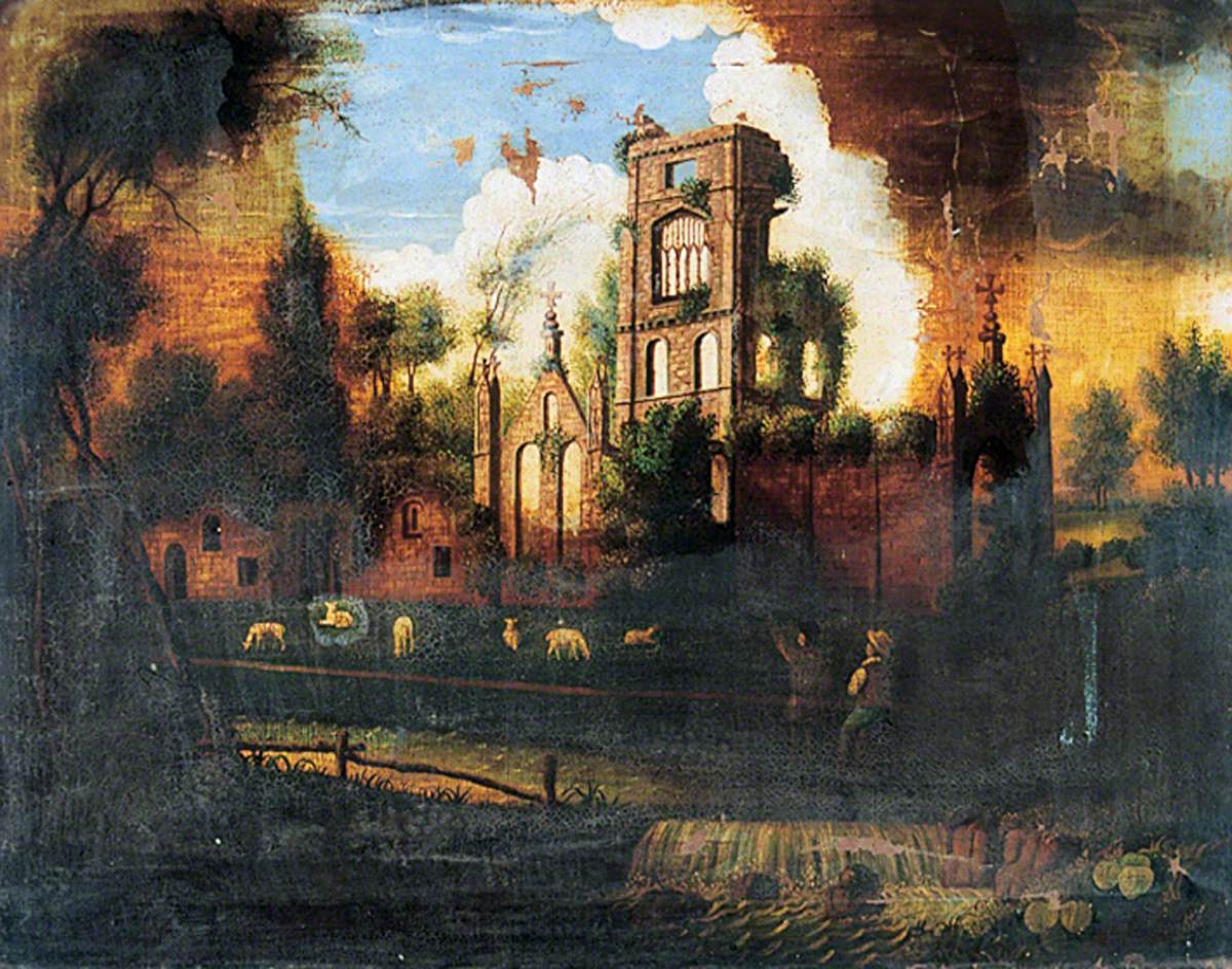 Kirkstall Abbey in 1774 | Art UK