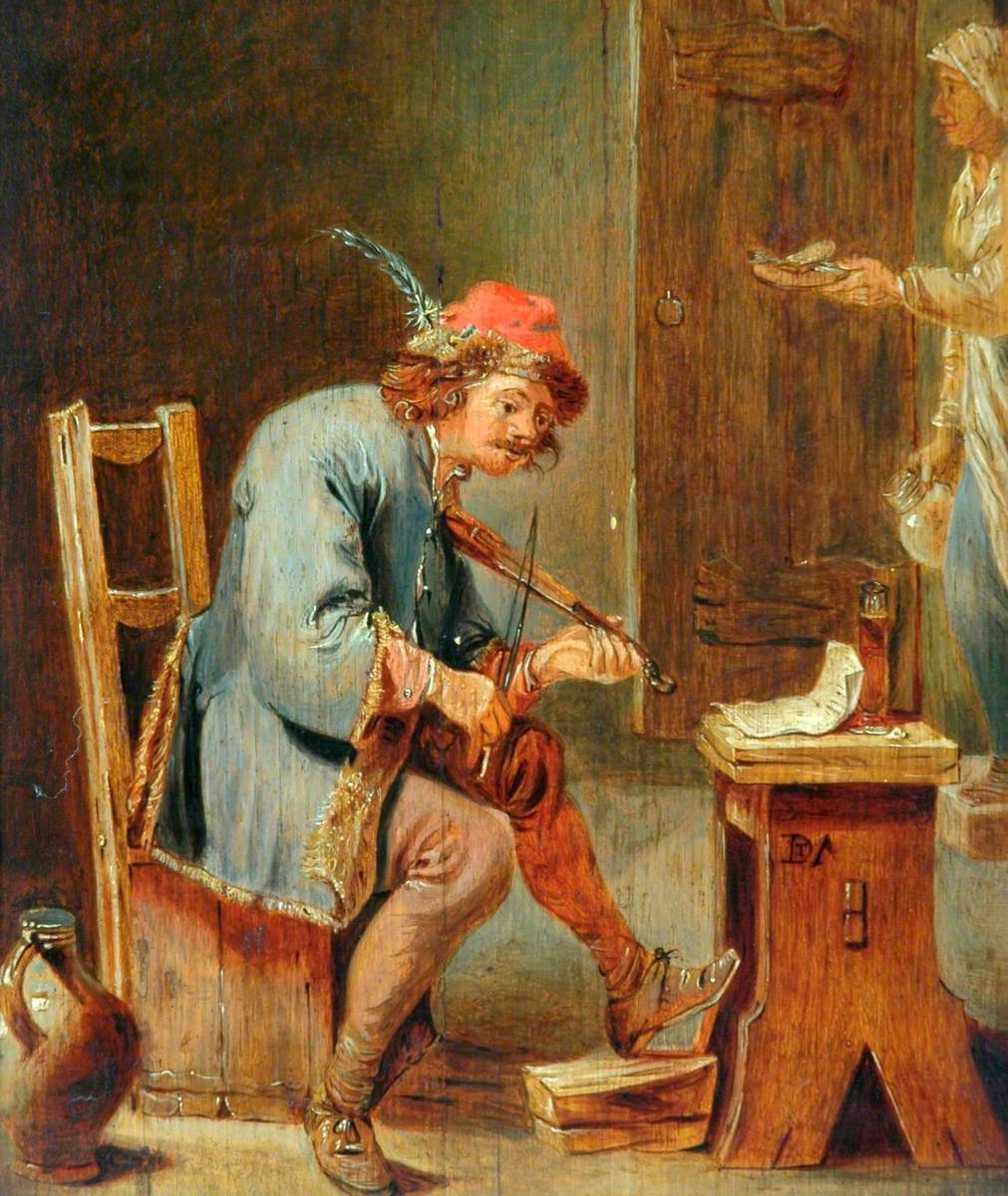 Man Playing a Fiddle | Art UK