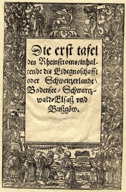 Title page border with the lamb (and the signet of Adam Petri), Moses ...