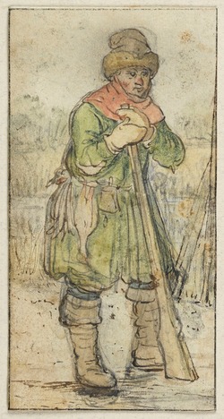 A sportsman leaning on his gun | Art UK