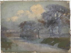 Line of Trees by Path | Art UK