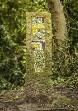 Mosaic Waymarker: Otter, Perch, Bee and Snake | Art UK