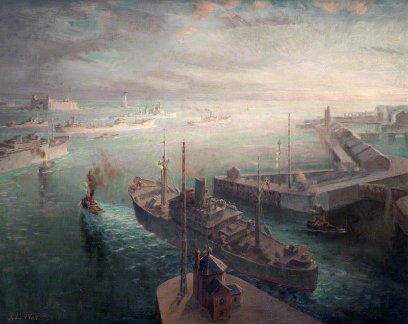 Artists and wartime places: John Platt and paintings of river and ocean ...