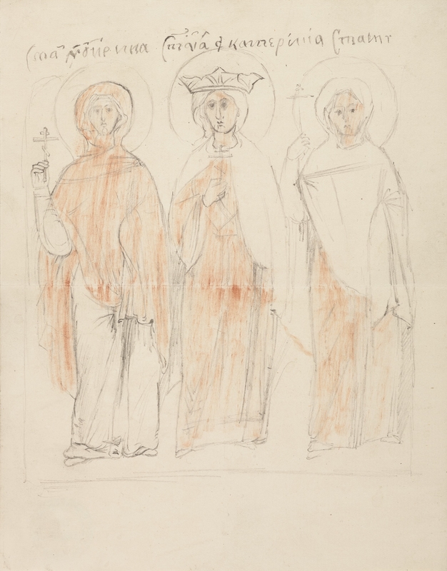 Sketch of 'Three Saints' | Art UK