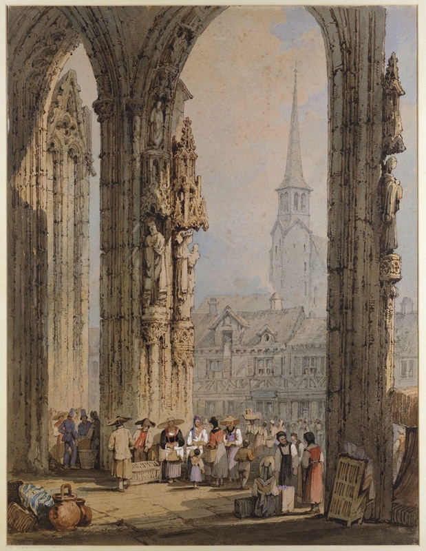 Scene from a church porch | Art UK