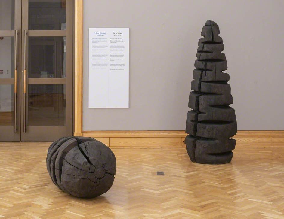 Two Oak Forms Sliced and Charred | Art UK