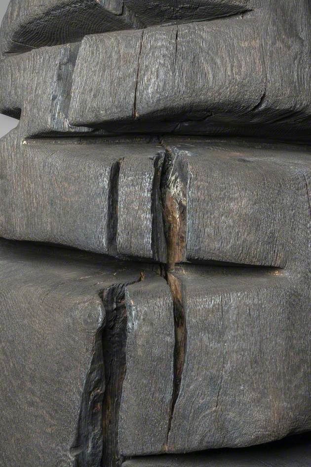 Two Oak Forms Sliced and Charred | Art UK