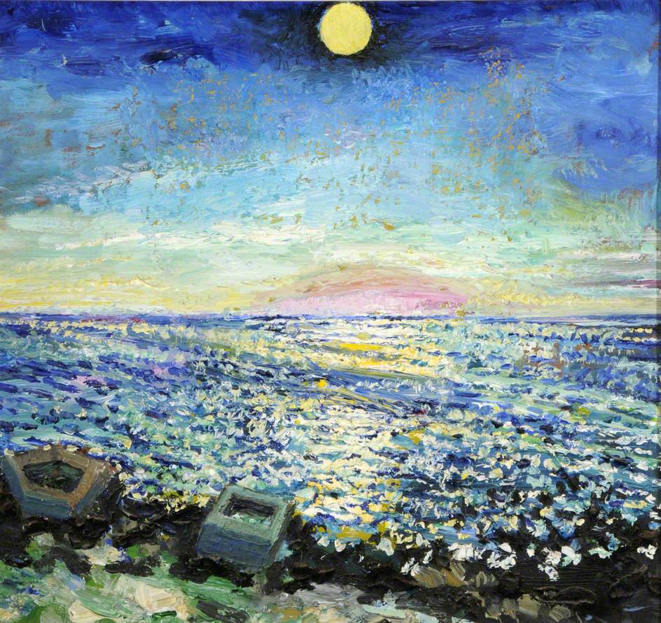 Moonrise Scene with New Garden, Aran Cay | Art UK