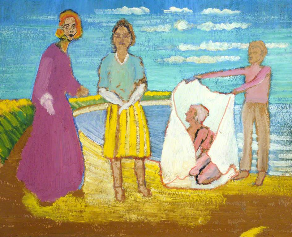 Unfinished Group of Figures on a Beach | Art UK
