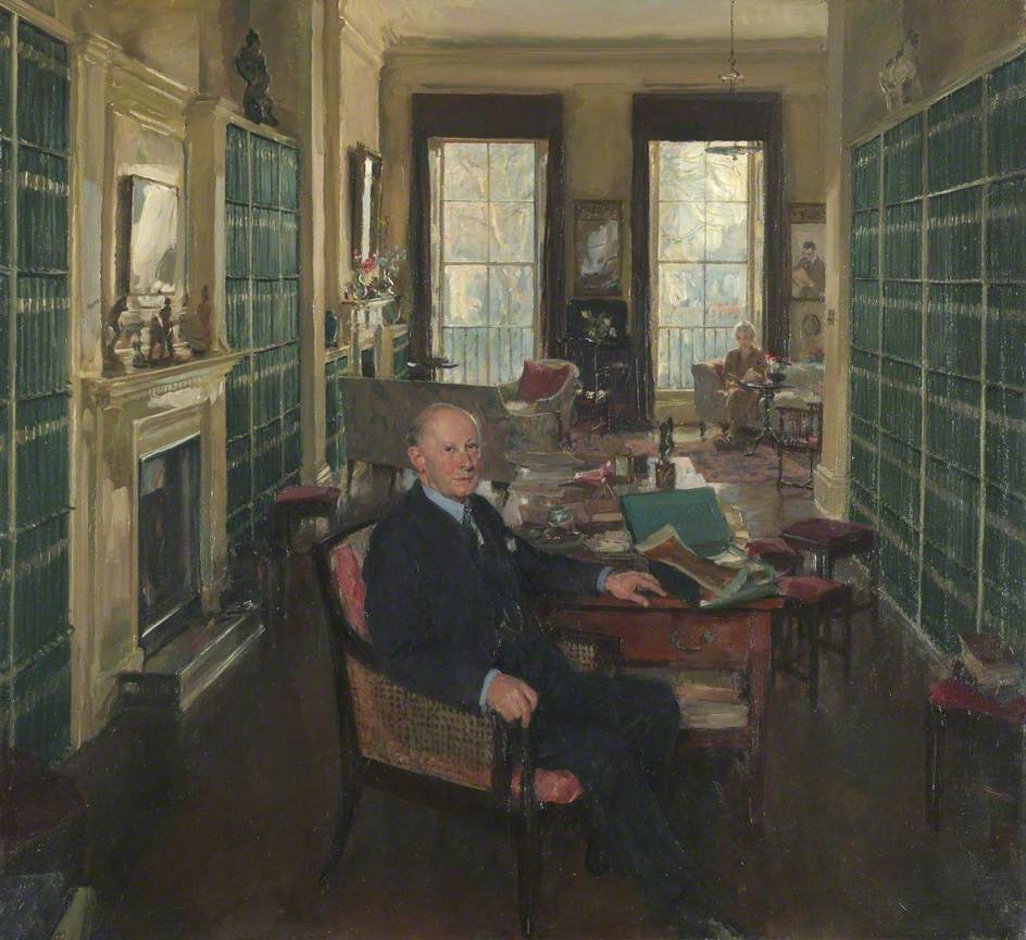 Sir Robert Witt in His Library at 32 Portman Square | Art UK