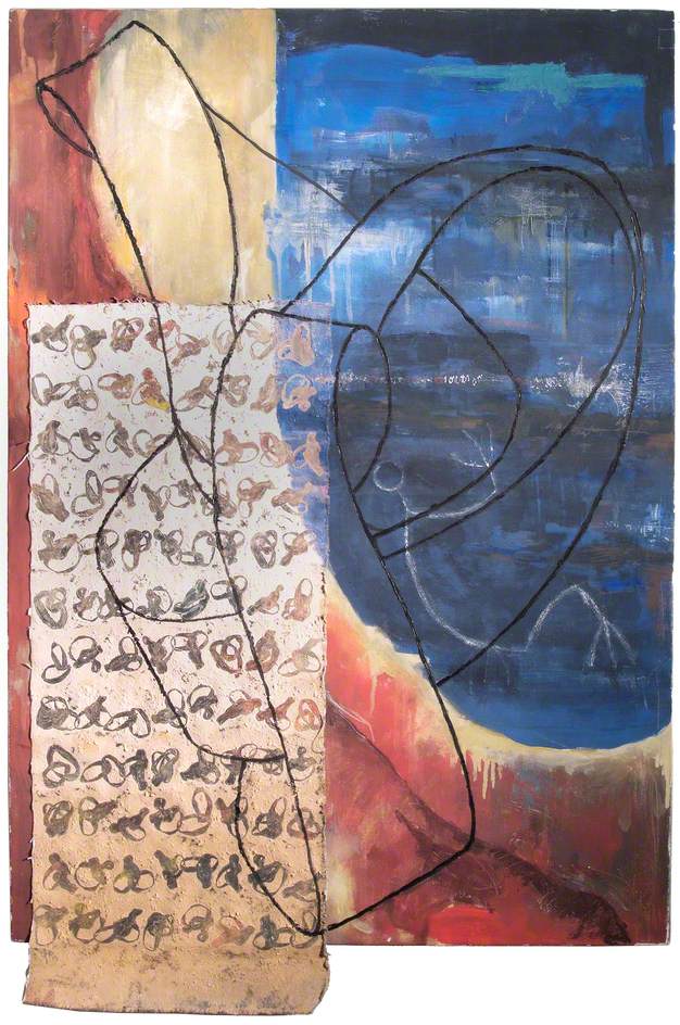 Blue, Cream and Red with Black Overdrawing | Art UK