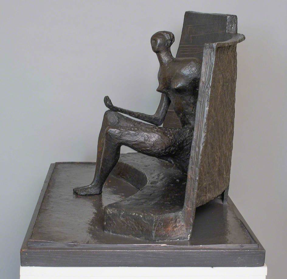 Seated Figure against Curved Wall | Art UK